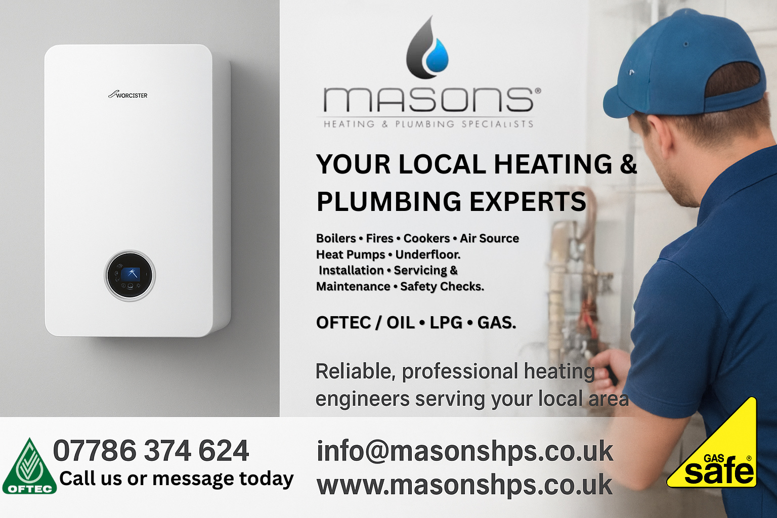 Contact Masons HPS Heating & Plumbing Engineers in Hampshire
